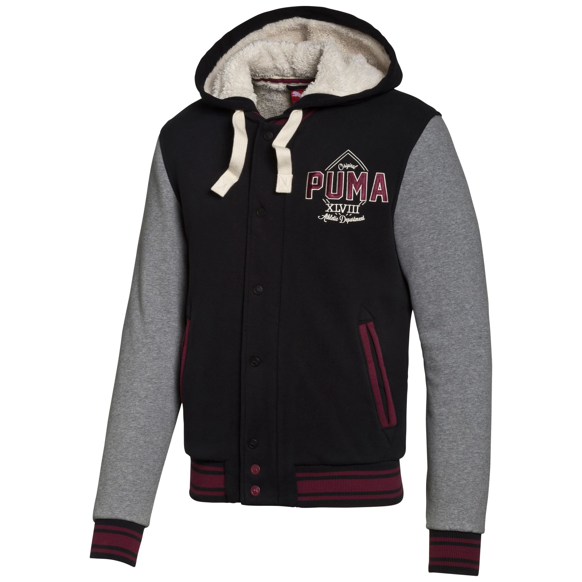 Baseball Hooded Sherpa Fleece Jacket | Yalane